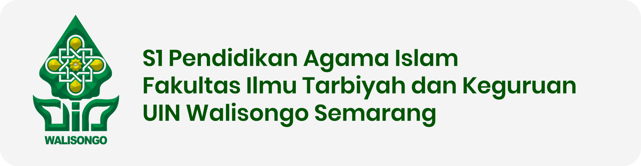 Pendidikan Agama Islam – Universitas Islam Negeri Walisongo Semarang